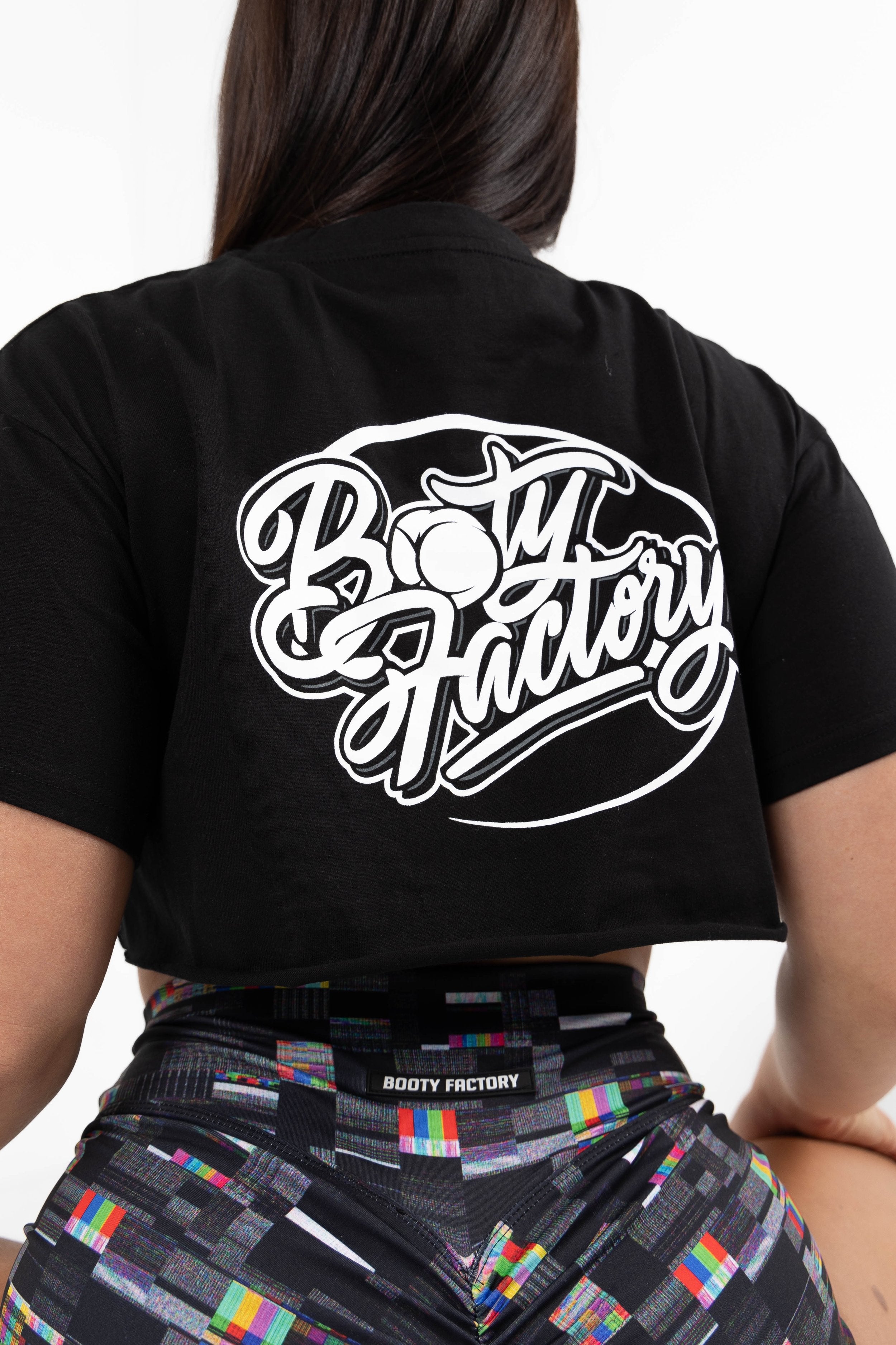 Crop Tee Raw Edge - Big Logo – Booty Factory